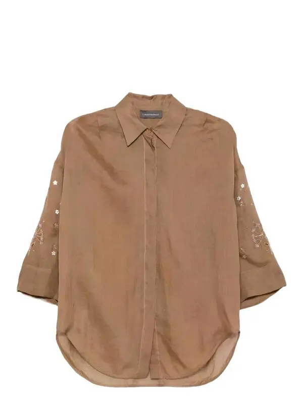 Lorena Antoniazzi Sequin Embellished Shirt - Brown