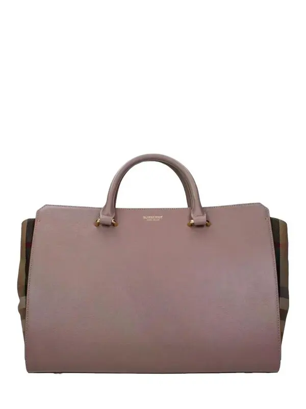 Burberry Banner Check-panel Tote Bag - Grey