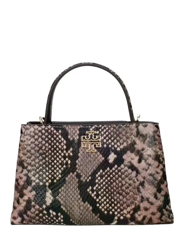 Tory Burch Lee Radziwill Double Snakeskin-effect Tote Bag - Neutrals