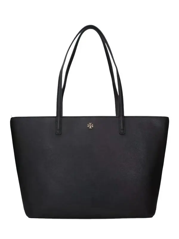 Tory Burch Logo Detail Tote Bag - Black