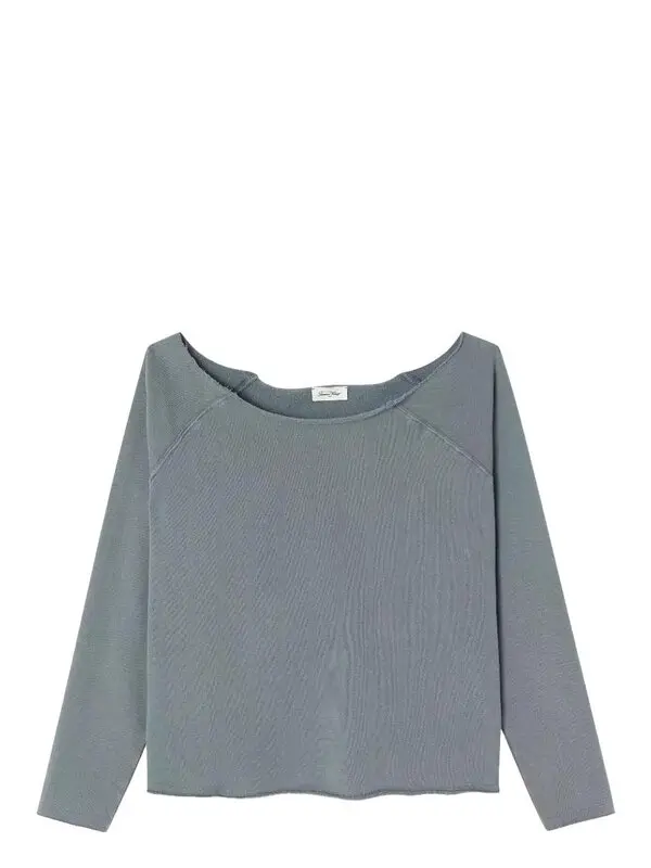 American Vintage Raw-cut Boat-neck Sweater - Grey