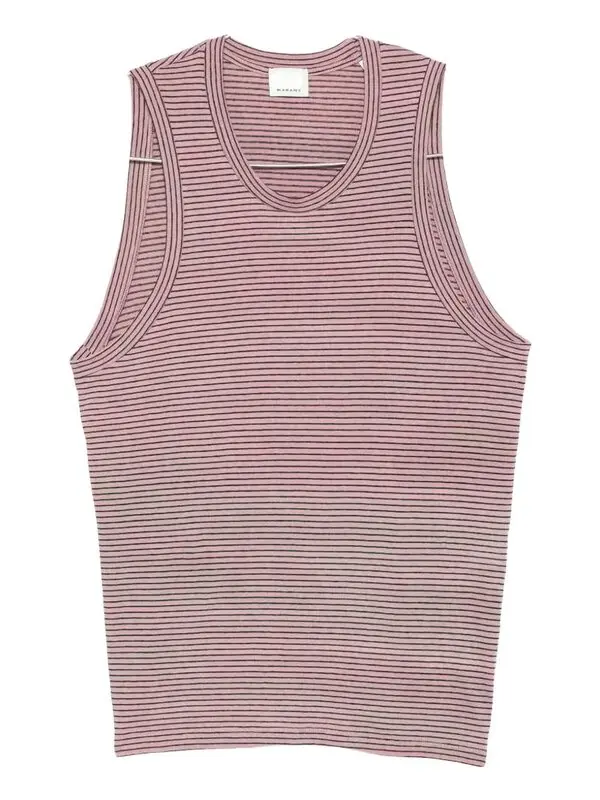 MARANT Striped Sleeveless T-shirt - Pink