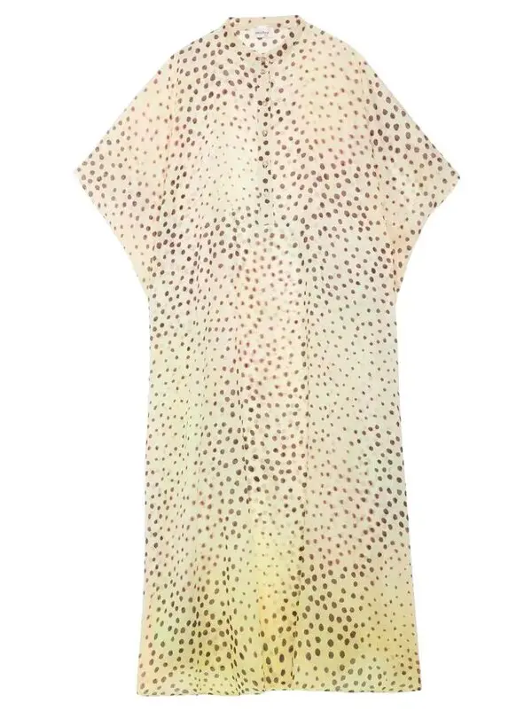 OTTOD'AME Polka Dot Print Shirt Dress - Neutrals