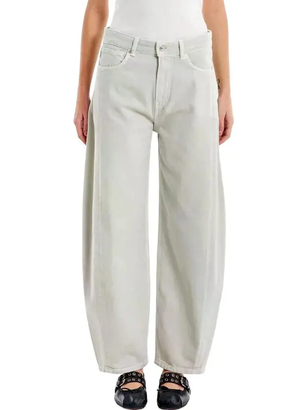 VICOLO Chiara Curved Leg Jeans - Green
