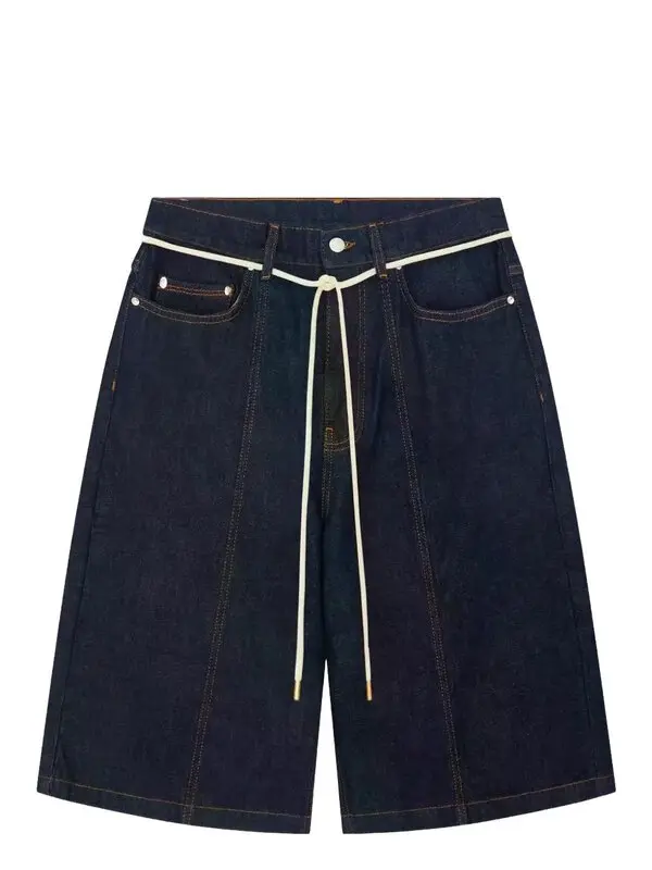ABOUT:BLANK Seam Detail Tie-waist Shorts - Blue