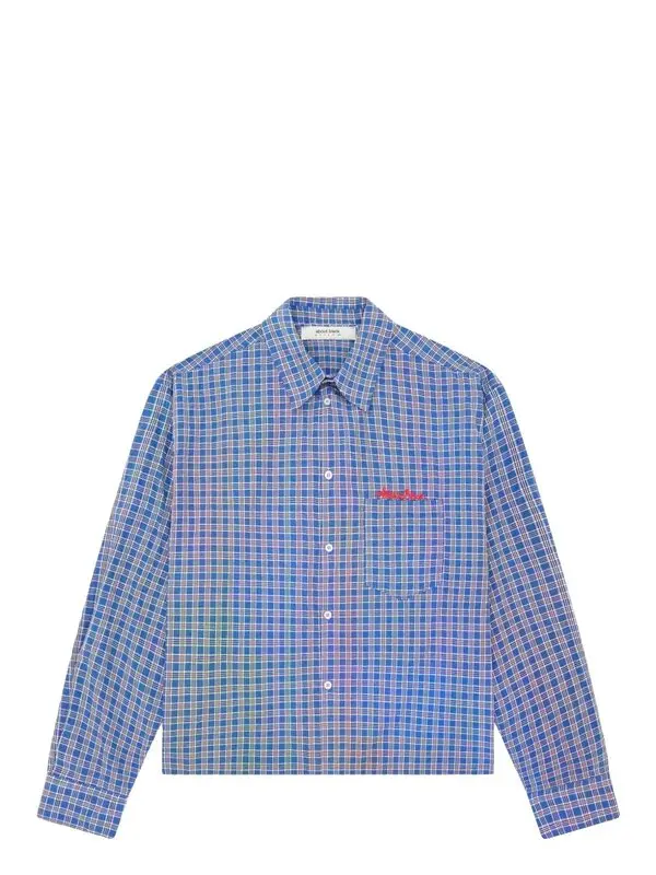 ABOUT:BLANK Checked Chest-pocket Shirt - Blue