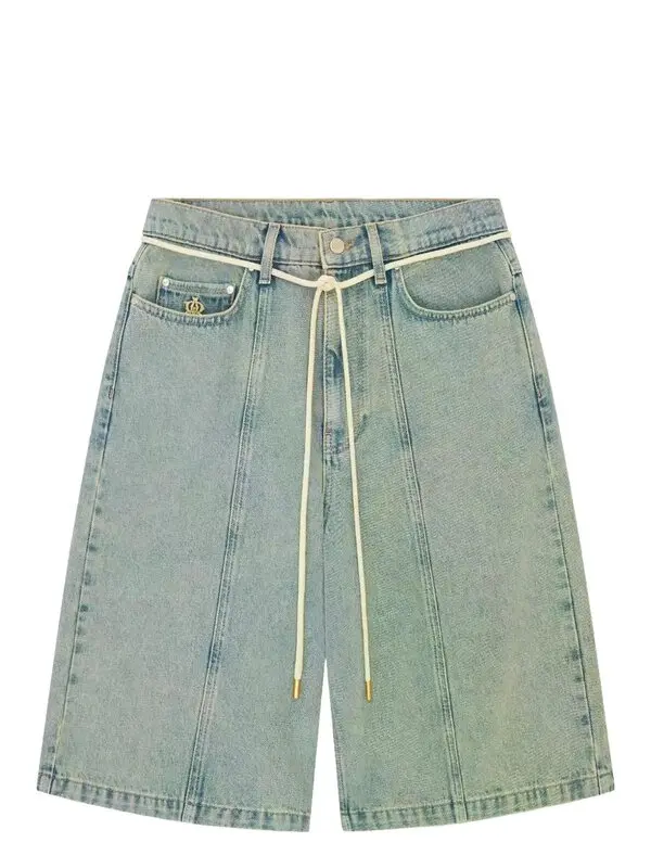 ABOUT:BLANK Drawstring Shorts With Seam Detail - Blue