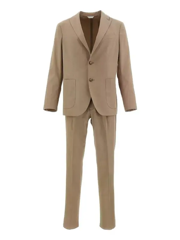 Boglioli Single-breasted Patch-pocket Suit - Neutrals
