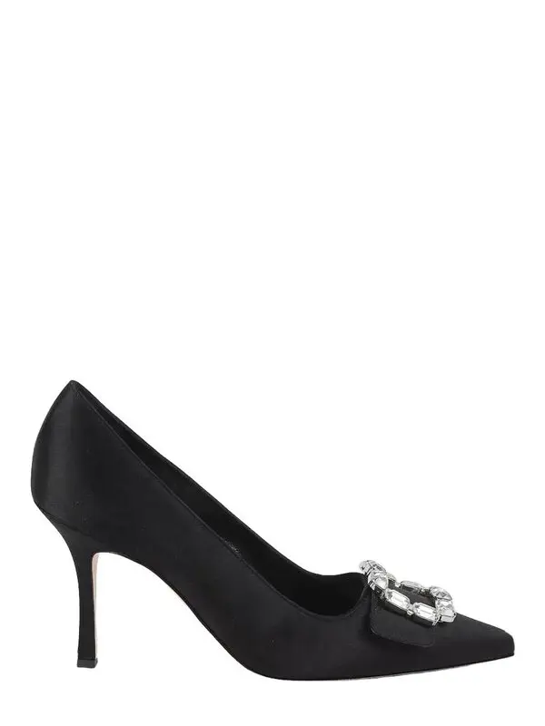 Manolo Blahnik Hangisi Crystal-buckle Pumps - Black