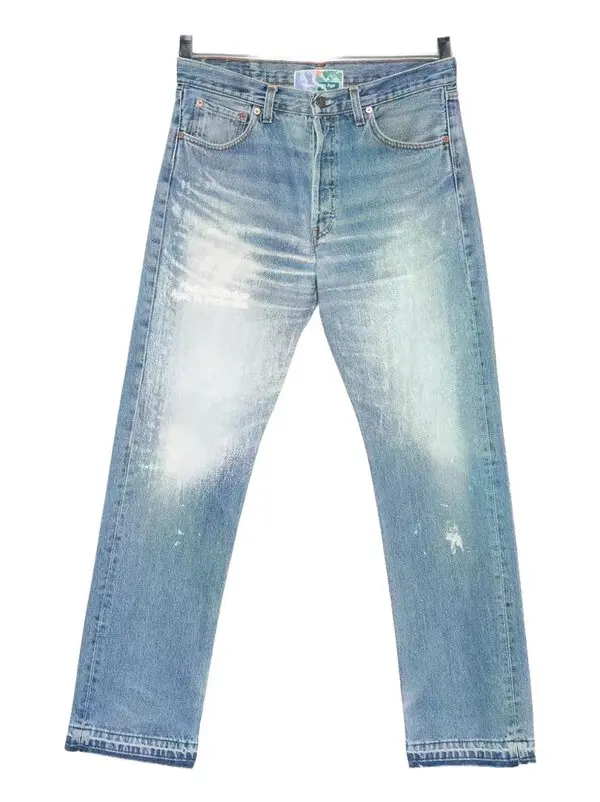 BETTER WITH AGE Distressed Faded Jeans - Blue