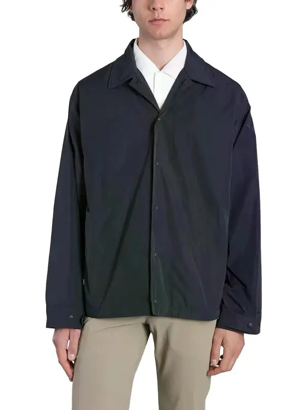 Aspesi Spread Collar Drawstring Hem Jacket - Blue
