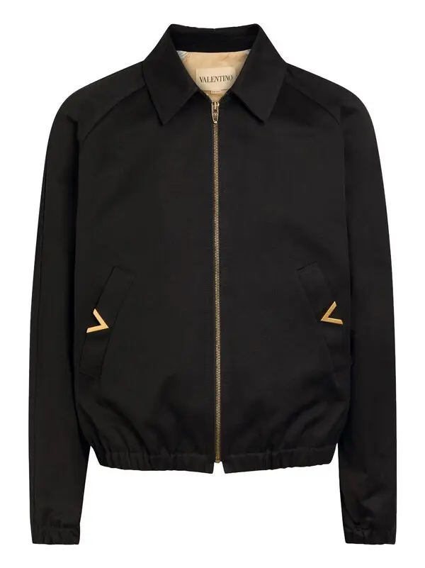 Valentino Garavani Vlogo Cotton Jacket - Black