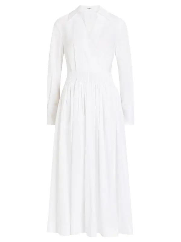 JOSEPH Kathe Cotton-poplin Midi Shirt Dress - White