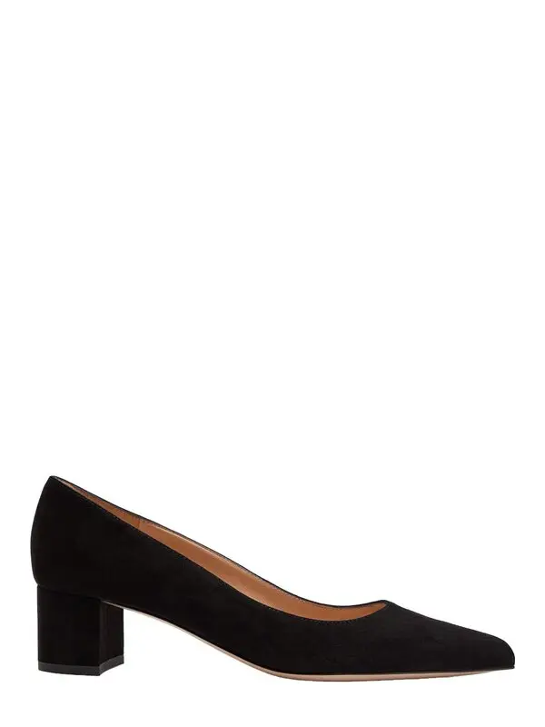 GIANVITO ROSSI Piper 45 Suede Pumps - Black