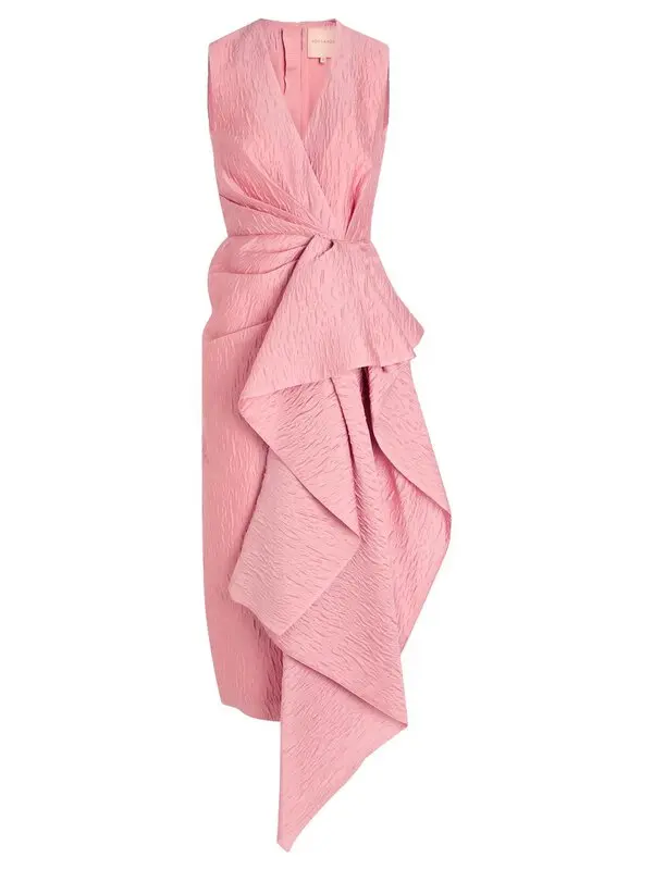 ROKSANDA Esra Cascading Cloqué Midi Dress - Pink