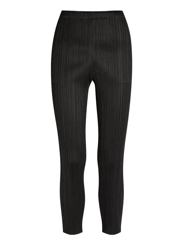 Issey Miyake Tapered-leg Woven Trousers - Black