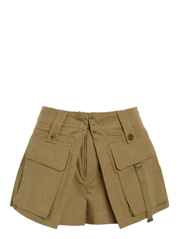Isabel Marant Barta Canvas Shorts - Khaki