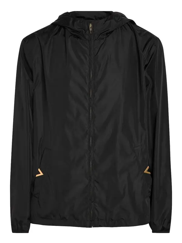 Valentino Garavani Hooded Shell Jacket - Black