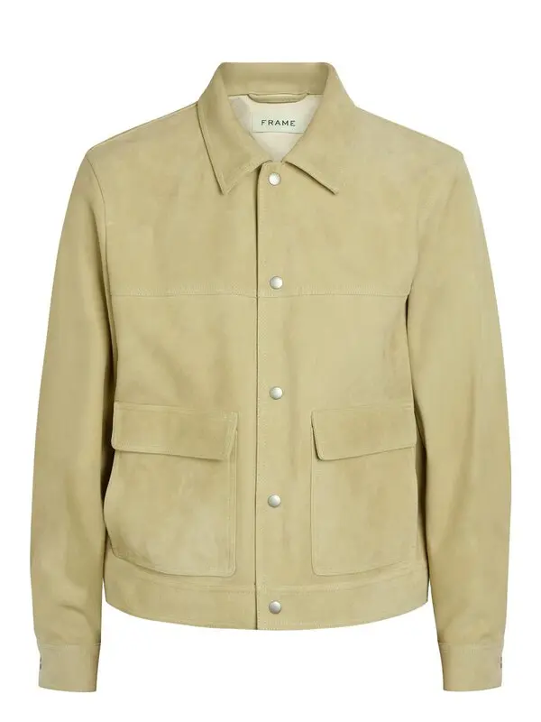 FRAME Suede Jacket - Light Green