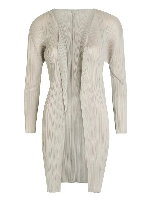 Issey Miyake Pleated Woven Coat - Beige