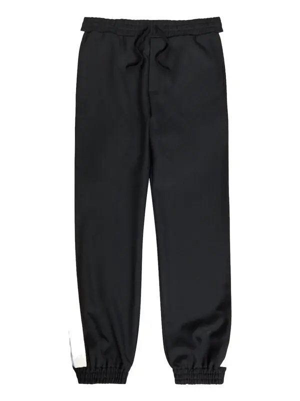 Valentino Garavani Panelled Jersey-twill Track Pants - Black And White
