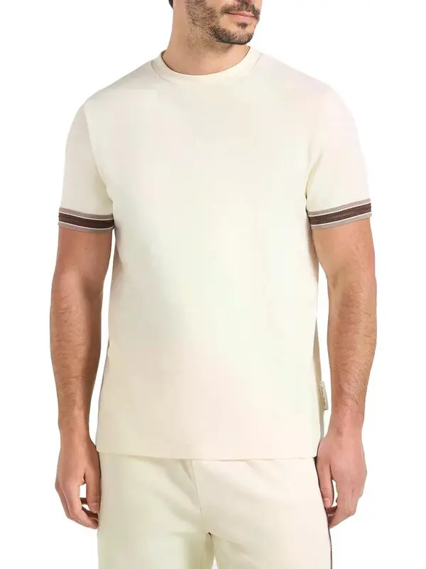 Manière De Voir Layton Taped-sleeve Layton T-shirt - Neutrals