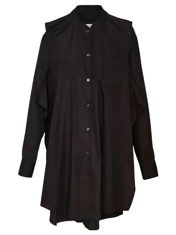 Comme Des Garçons Asymmetric Long-sleeved Dress - Black