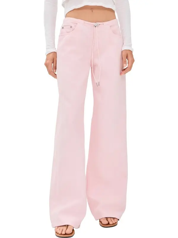 Still Here Wide Leg Jeans - Pink