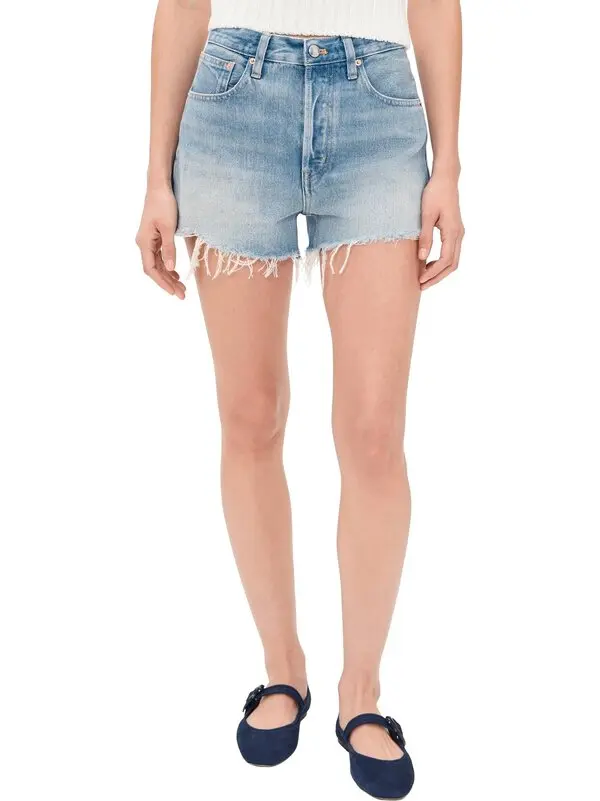 Madewell Shorter Essex Distressed Denim Shorts - Faded Horizon Wash