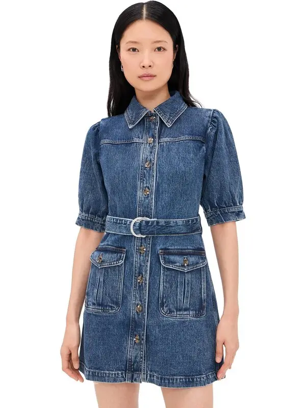 SEVENTY + MOCHI Drew Denim Mini Dress - Napa