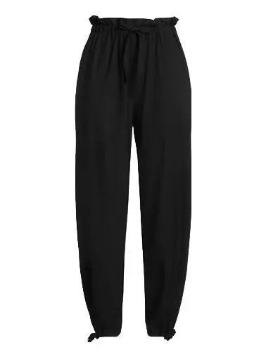 GANNI High Waisted Tapered Pants - Black
