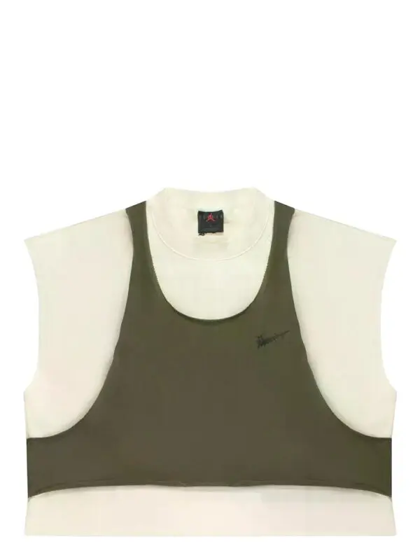 JORDAN Teyana Taylor Layered Cropped T-shirt - Neutrals