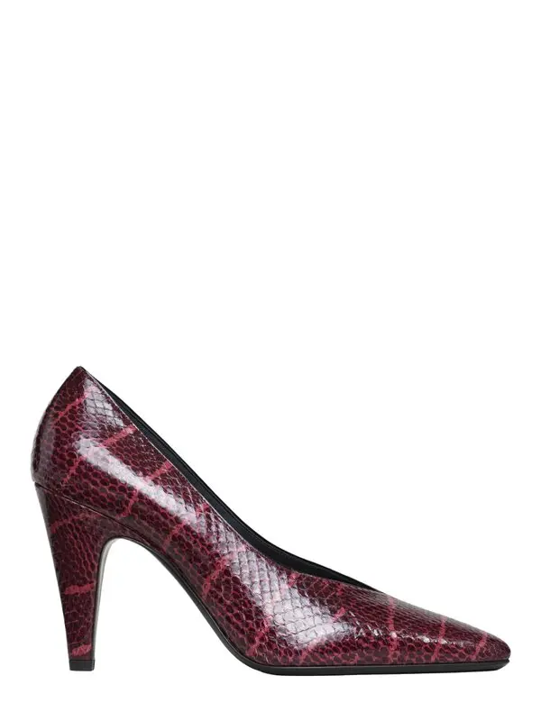 Alaïa Snakeskin Cone Heel Pumps - Red