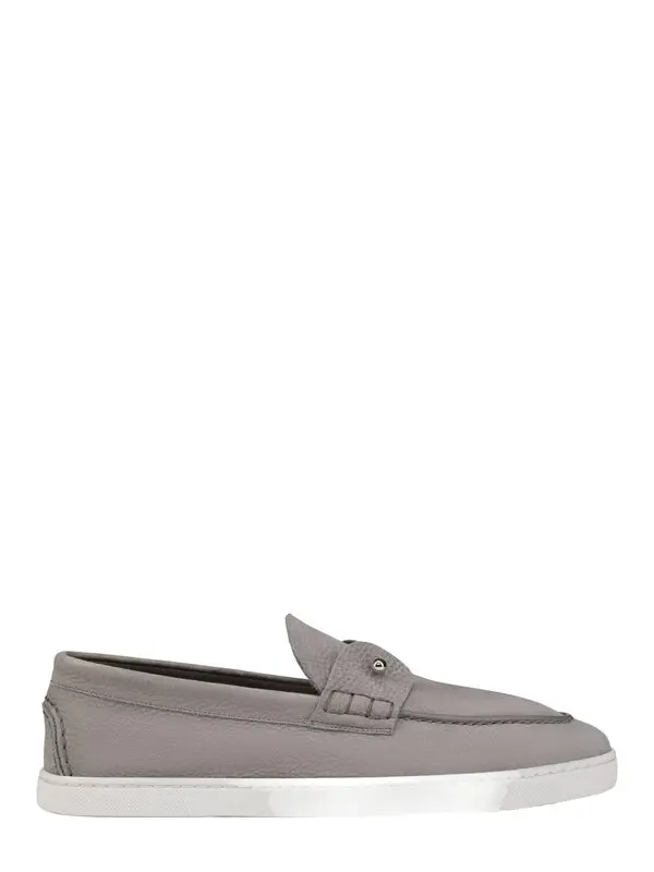 CHRISTIAN LOUBOUTIN Chambeliboat Leather Loafers - Grey