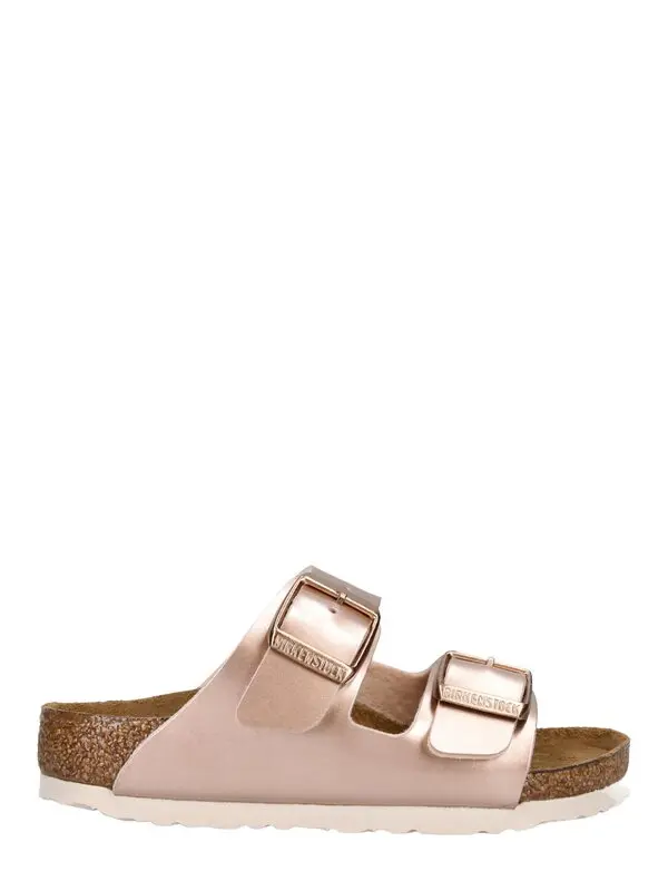 BIRKENSTOCK Metallic Leather Arizona Sandals - Brown