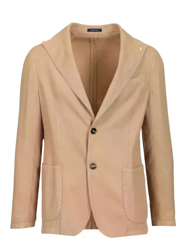 GUARINUCCI Single-breasted Patch-pocket Blazer - Neutrals