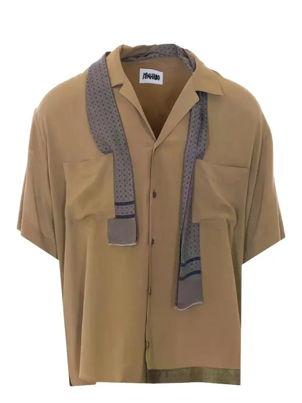 MAGLIANO Pasolini Scarf-detail Shirt - Neutrals