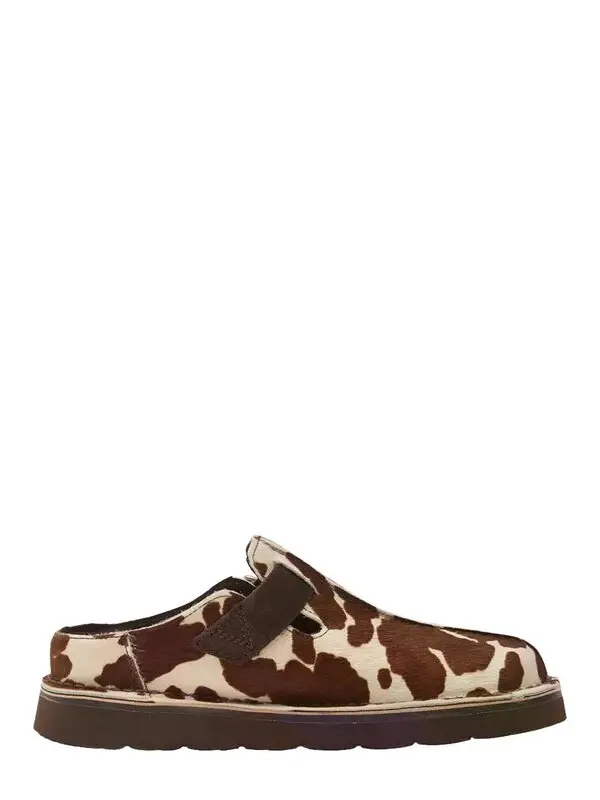 Clarks Cow Print Calf Hair Buckled Sneakers - Brown
