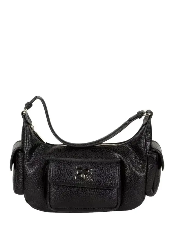 Ermanno Scervino Logo Plaque Shoulder Bag - Black
