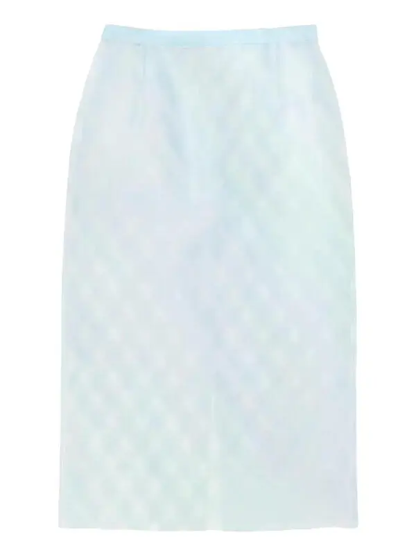 Auralee Silk Midi Skirt - Blue
