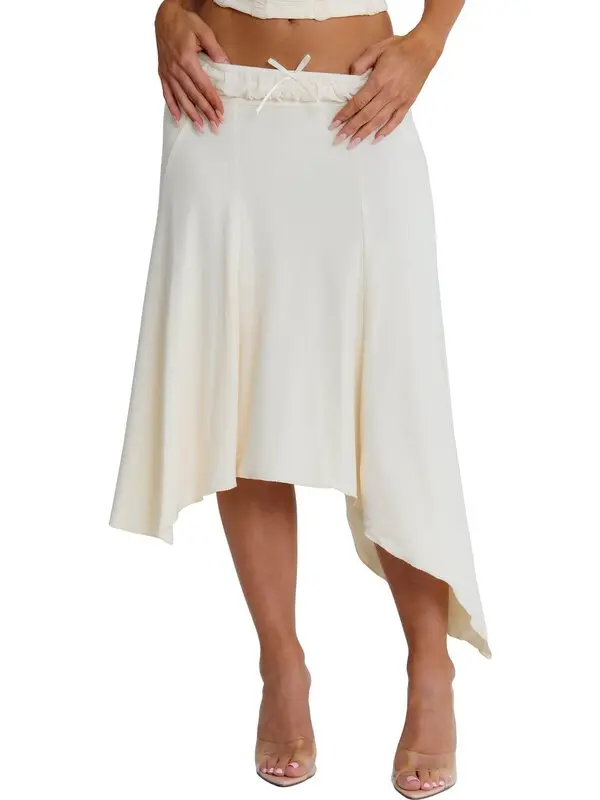 OUTCAST Val Midi Skirt - White