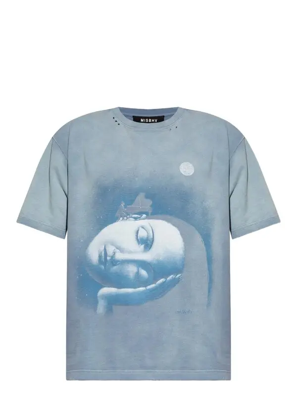 MISBHV T-shirt With A Vintage Effect - Blue