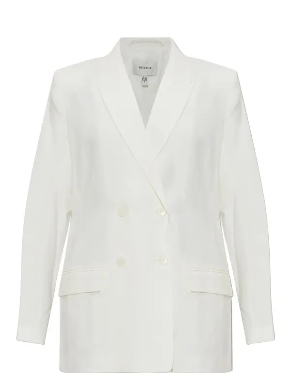 GESTUZ Double-breasted Blazer - White