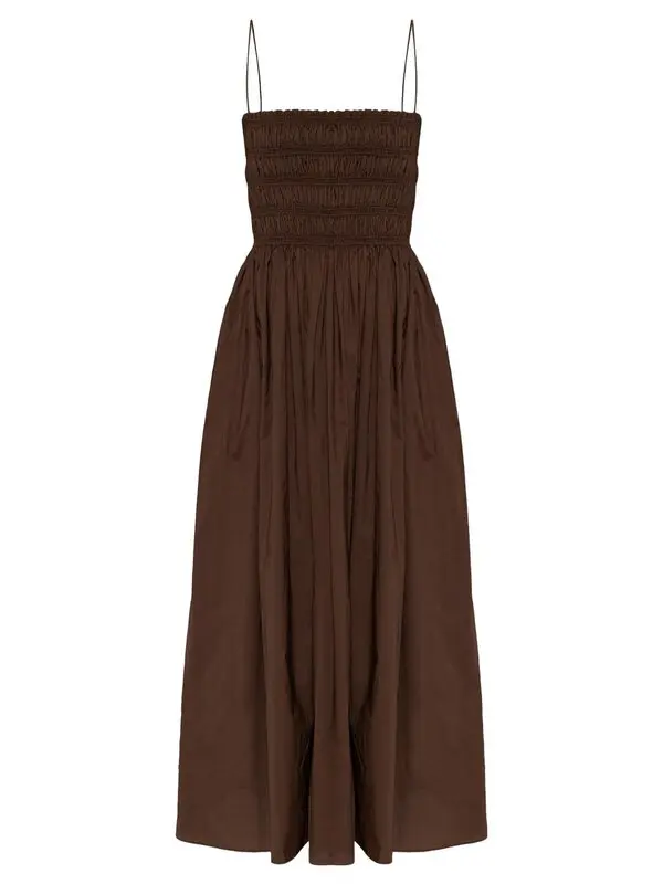 Matteau Off-shoulder Maxi Dress - Brown