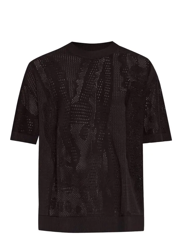 Lacoste T-shirt With Logo Patch - Brown