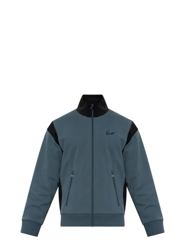 Kenzo Embroidered Logo Zip-up Sweatshirt - Blue
