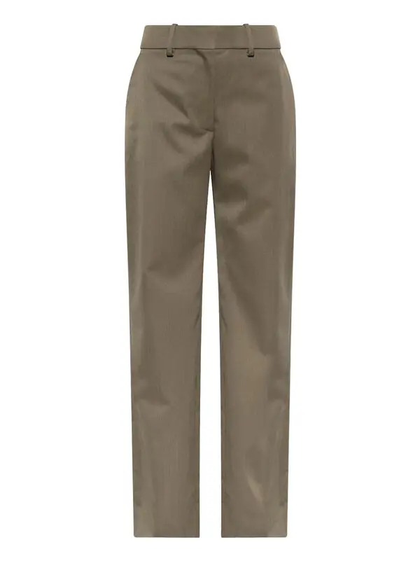 Victoria Beckham Creased Tailored Trousers - Green