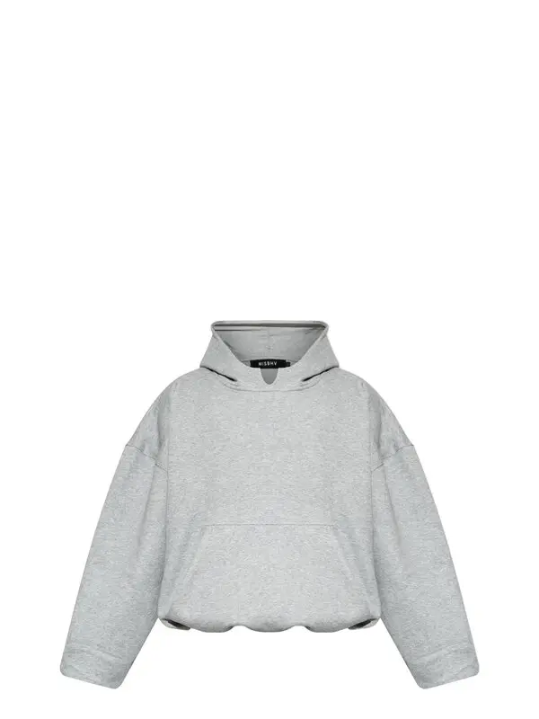 MISBHV Oversized Cotton Hoodie With Embroidered Detail - Grey