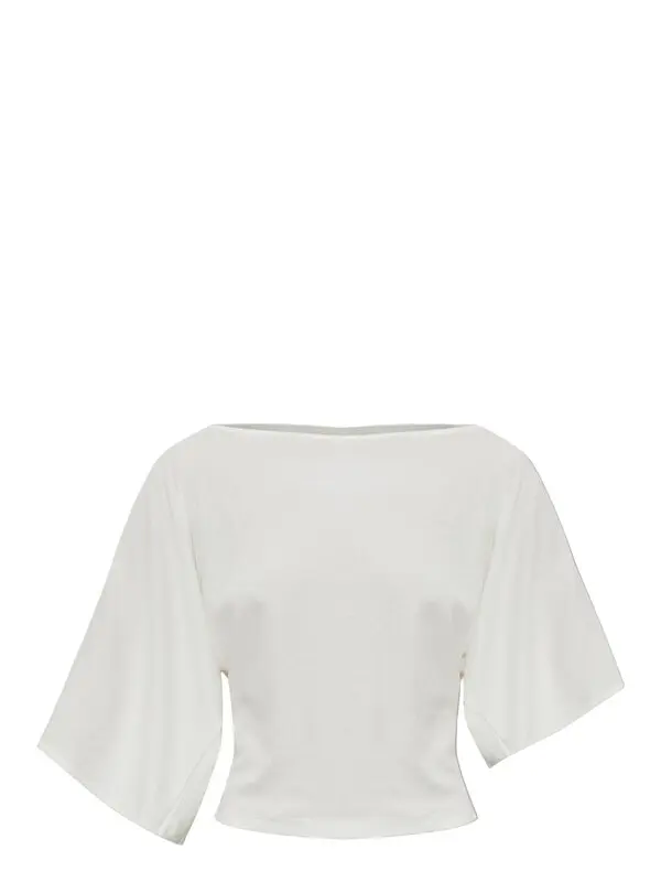 MISBHV Top With Slit Sleeves - White
