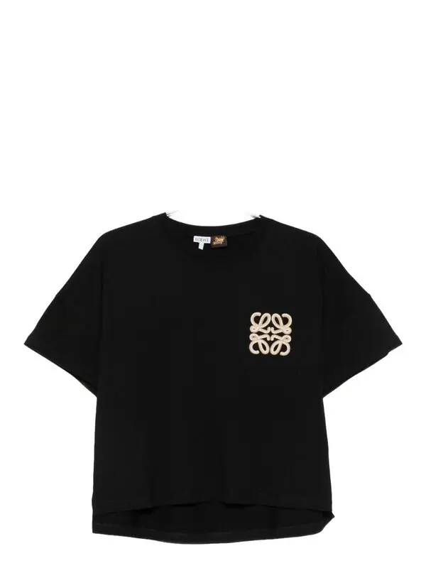 Loewe Logo Cotton T-shirt - Black